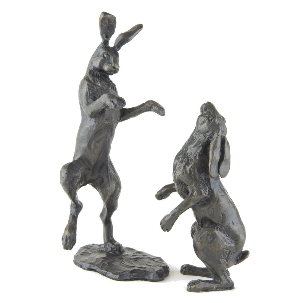 Bronze Hare Sculpture: Dancing Hare by Sue Maclaurin