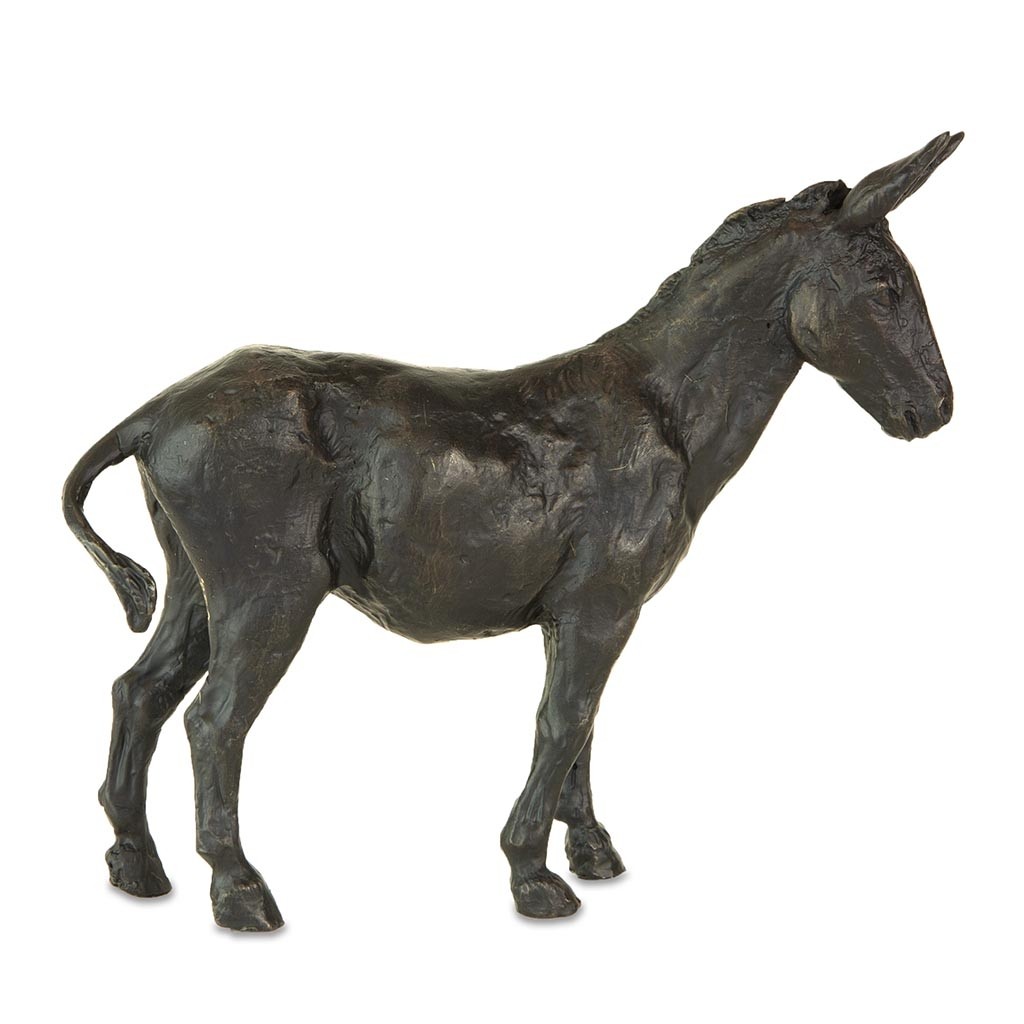 Bronze Donkey Sculpture: Standing Donkey by Sue Maclaurin