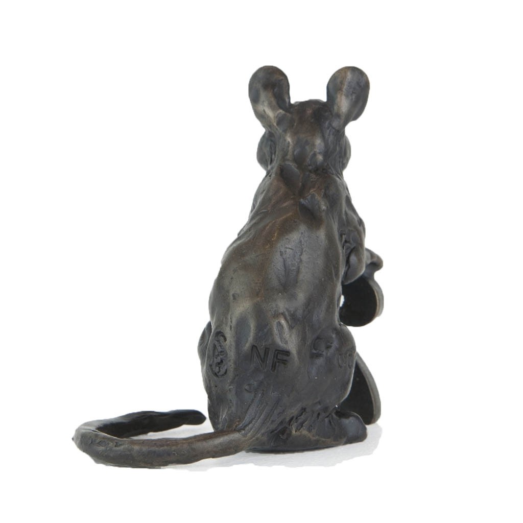 Bronze Mouse Sculpture: Celebration Mouse - 21 by Sue Maclaurin