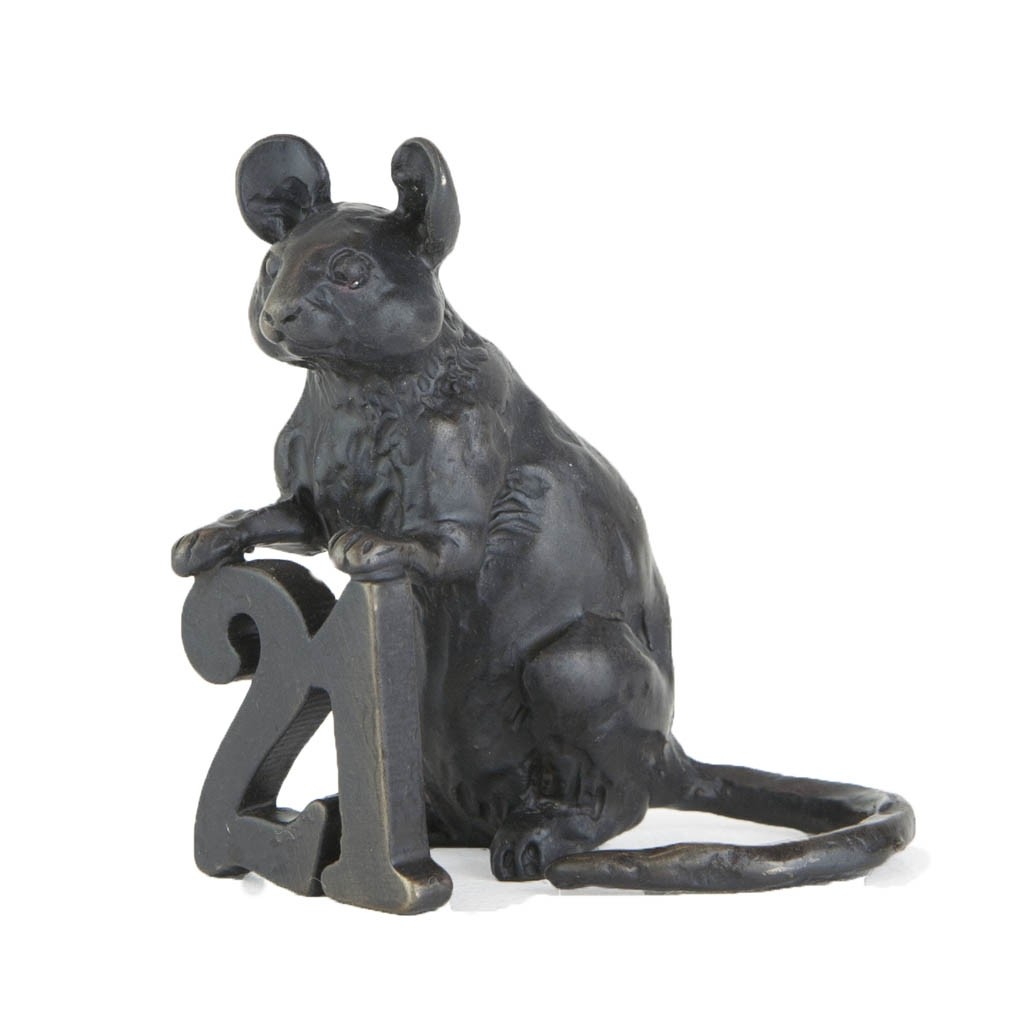 Bronze Mouse Sculpture: Celebration Mouse - 21 by Sue Maclaurin