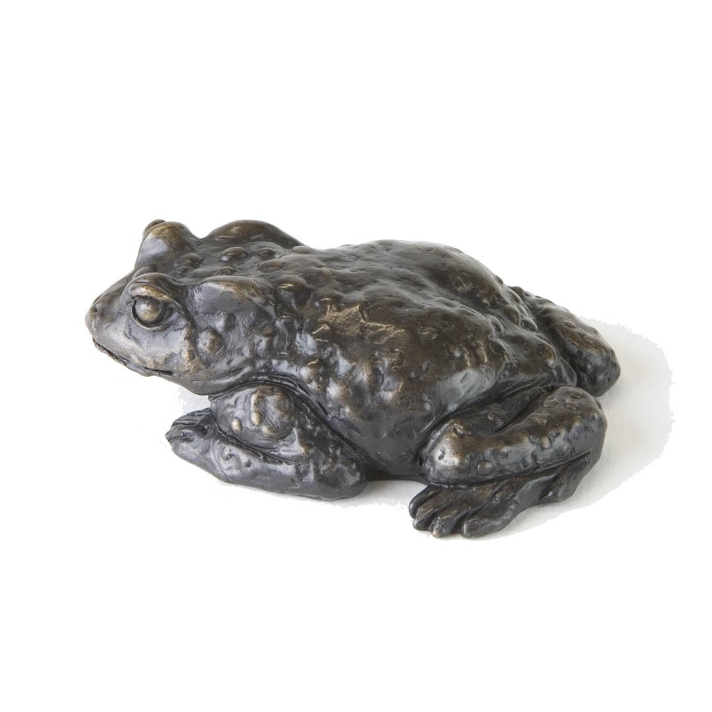 Bronze Toad Sculpture: Sitting Toad by Jonathan Sanders