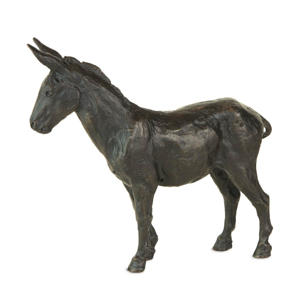 Bronze Donkey Sculpture: Standing Donkey by Sue Maclaurin