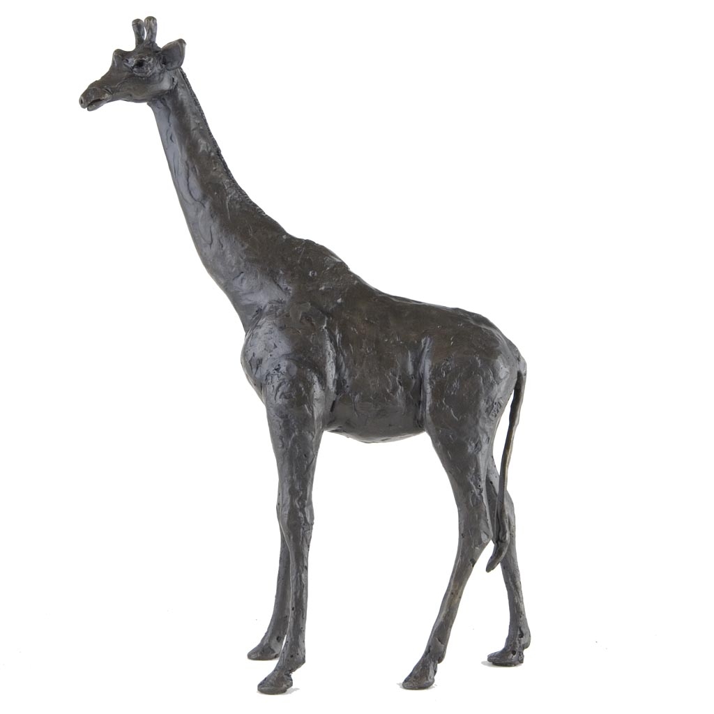 Bronze Giraffe Sculpture: Bull Giraffe (Alert Giraffe) by Jonathan Sanders