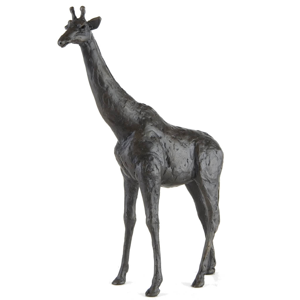 Bronze Giraffe Sculpture: Bull Giraffe (Alert Giraffe) by Jonathan Sanders
