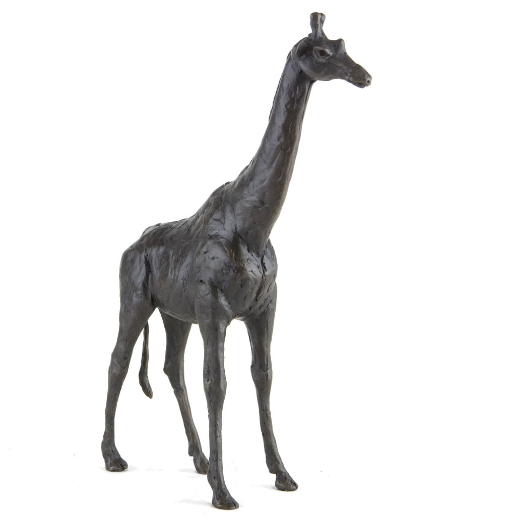 Bronze Giraffe Sculpture: Bull Giraffe (Alert Giraffe) by Jonathan Sanders